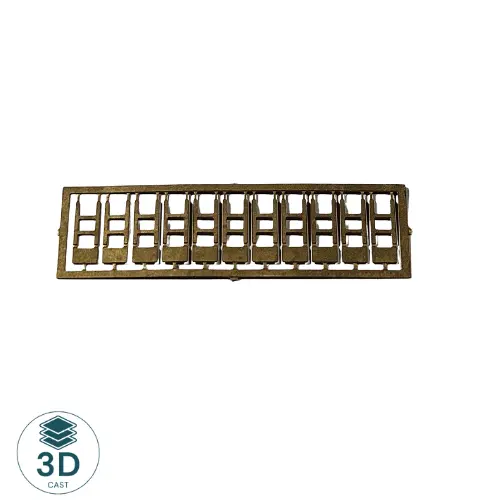 N Scale Brass Shunters steps -Plain – 3D Cast