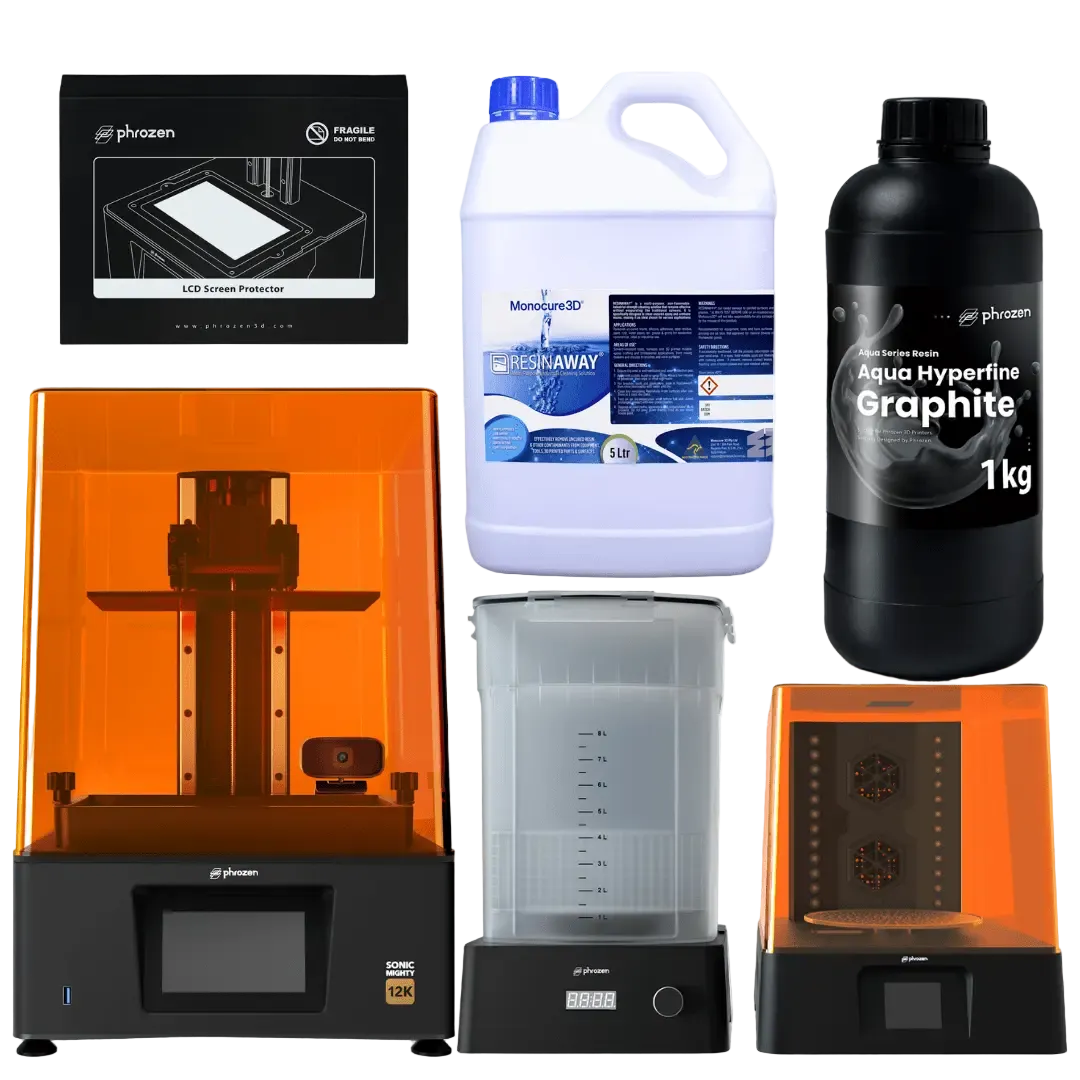 Phrozen Sonic Mighty 12K Resin 3D Printer Everything Starter Kit - 3D ...