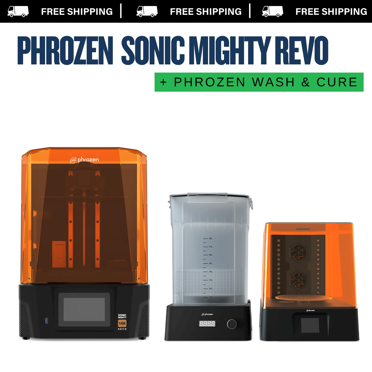Phrozen Sonic Mighty Revo 14K Resin 3D Printer & Wash Station Bundle ...